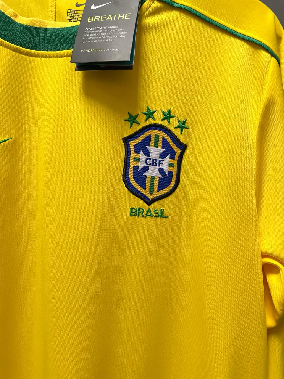Brazil 1998 Nike Long Sleeve Retro Football Kit - Large – 8Ball Threads